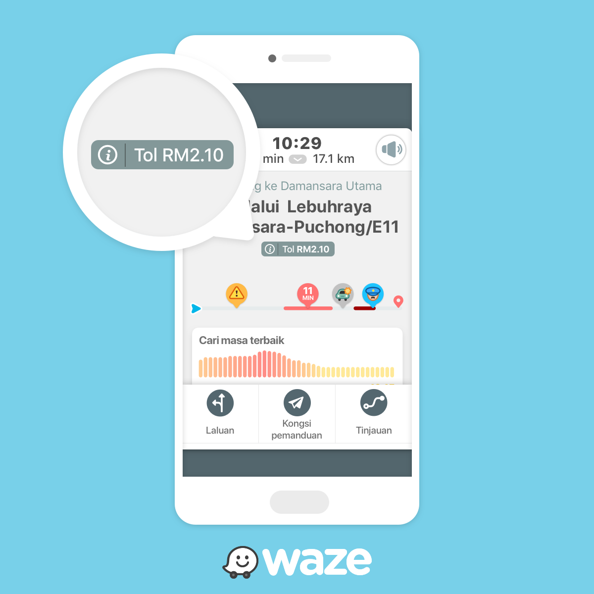 Waze perkenalkan harga tol bagi para pemandu di Malaysia | Motoqar