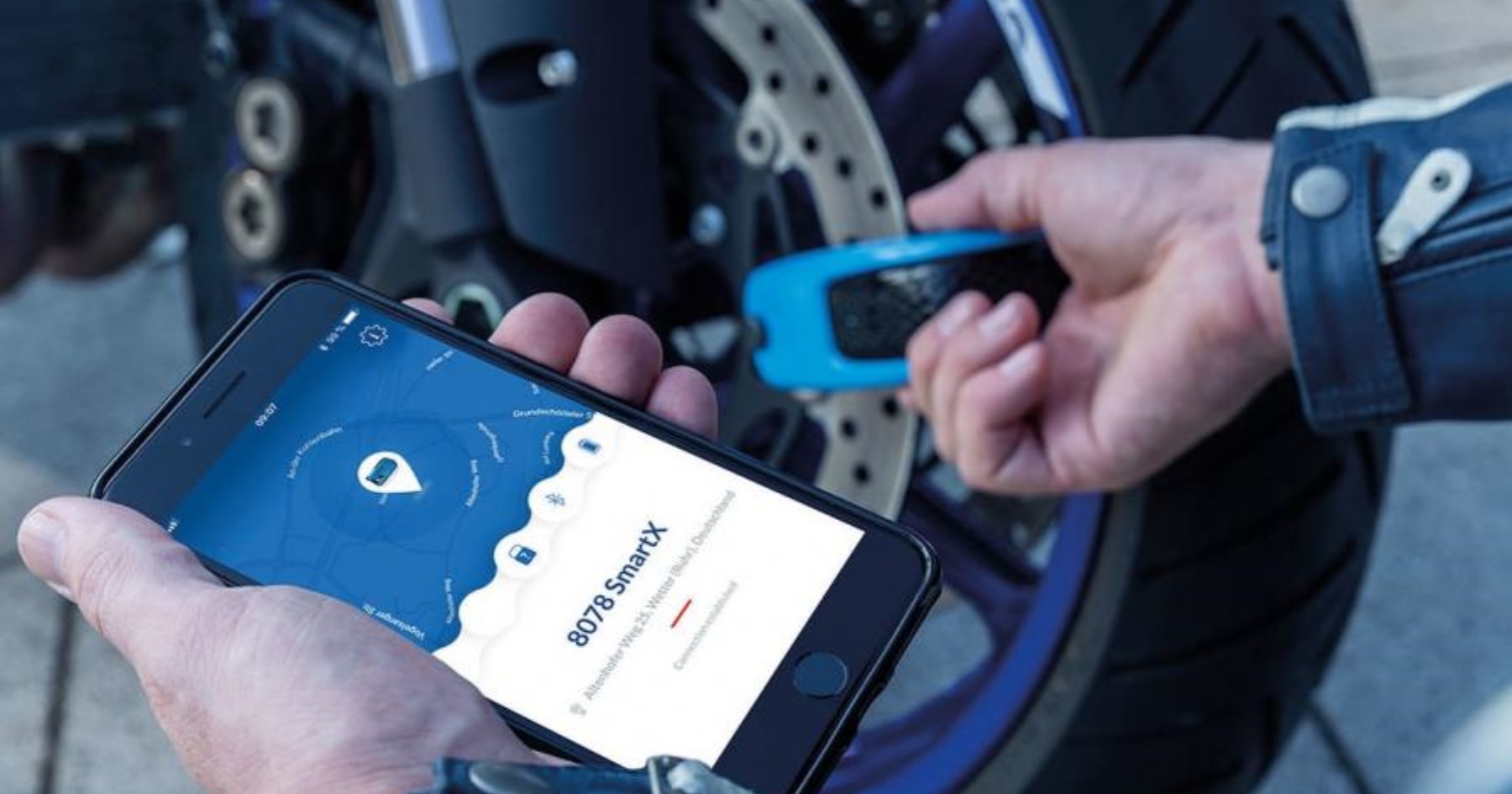 Pengunci cakera brek Abus ini boleh dikawal menggunakan Bluetooth | Motoqar