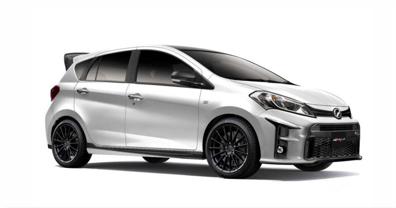 Ini lakaran Perodua Myvi dengan kit badan GR, on tak on? | Motoqar