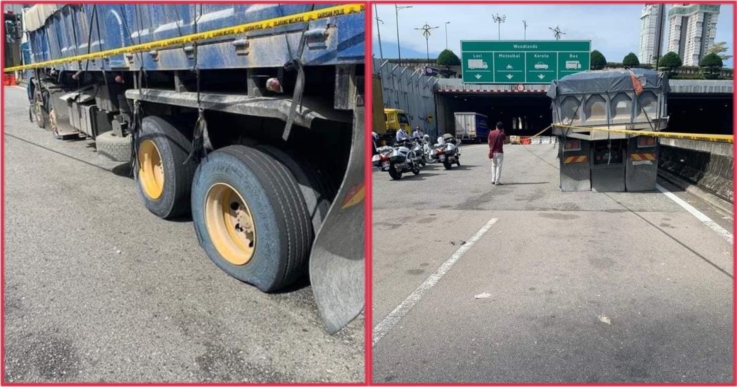 Polis tembak tayar lori lebih muatan, pandu secara zig-zag | Motoqar