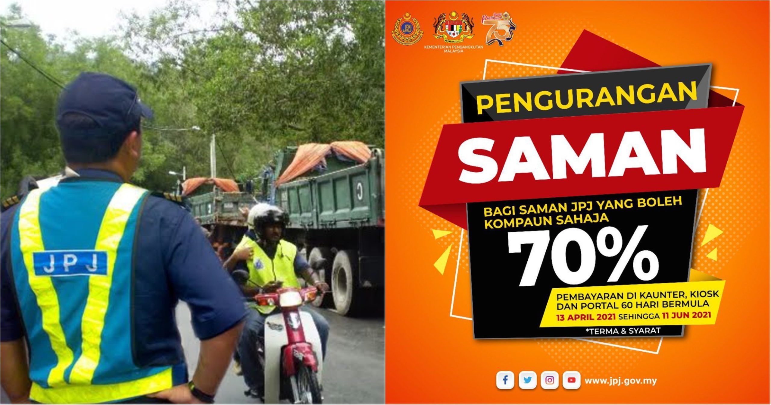 Diskaun 70 peratus saman JPJ dapat sambutan menggalakkan - Menteri ...