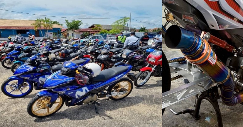 Cari pasal, konvoi bunyi ekzos motor depan polis | Motoqar