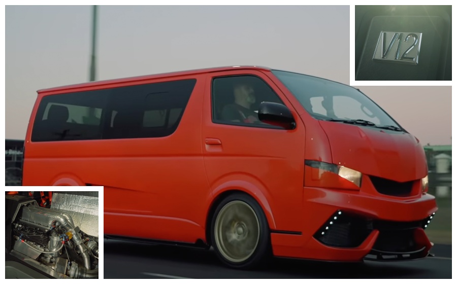 Modifikasi paling ekstrem Toyota Hiace, guna enjin V12 - 600hp, 710Nm ...