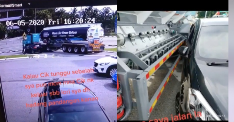 Perodua Myvi himpit rapat lori tangki, siapa salah? | Motoqar