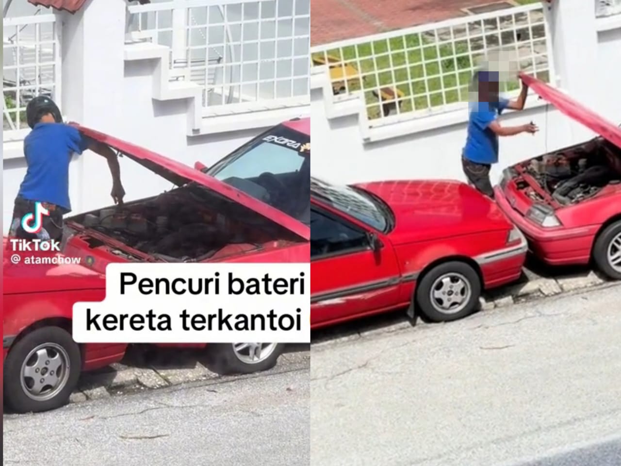 Tular: Lelaki kantoi tak jadi curi bateri kereta | Motoqar Tular: Lelaki kantoi tak jadi curi bateri kereta | Motoqar